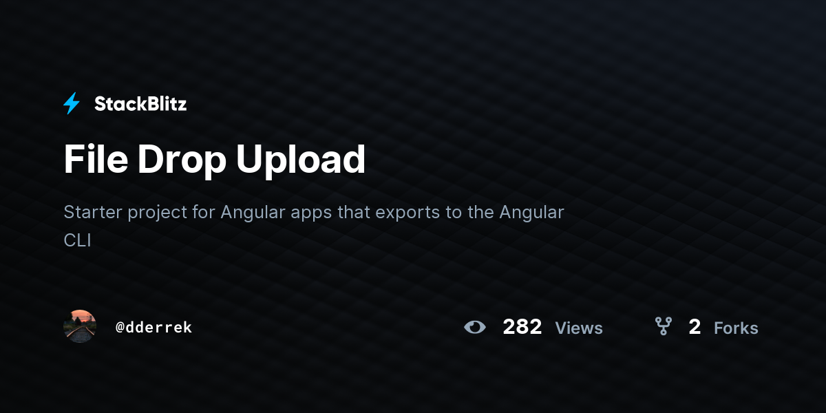 File Drop Upload - StackBlitz
