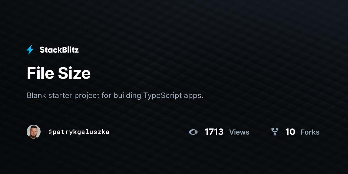 File Size - StackBlitz