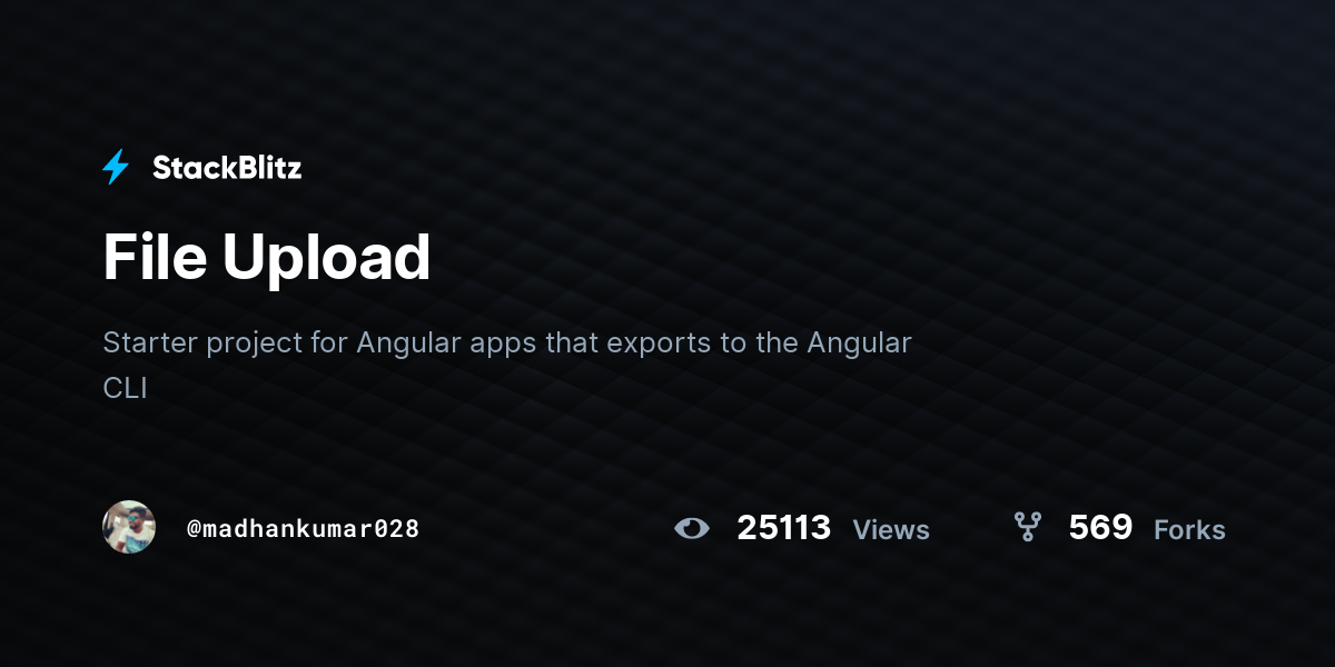 File Upload - StackBlitz