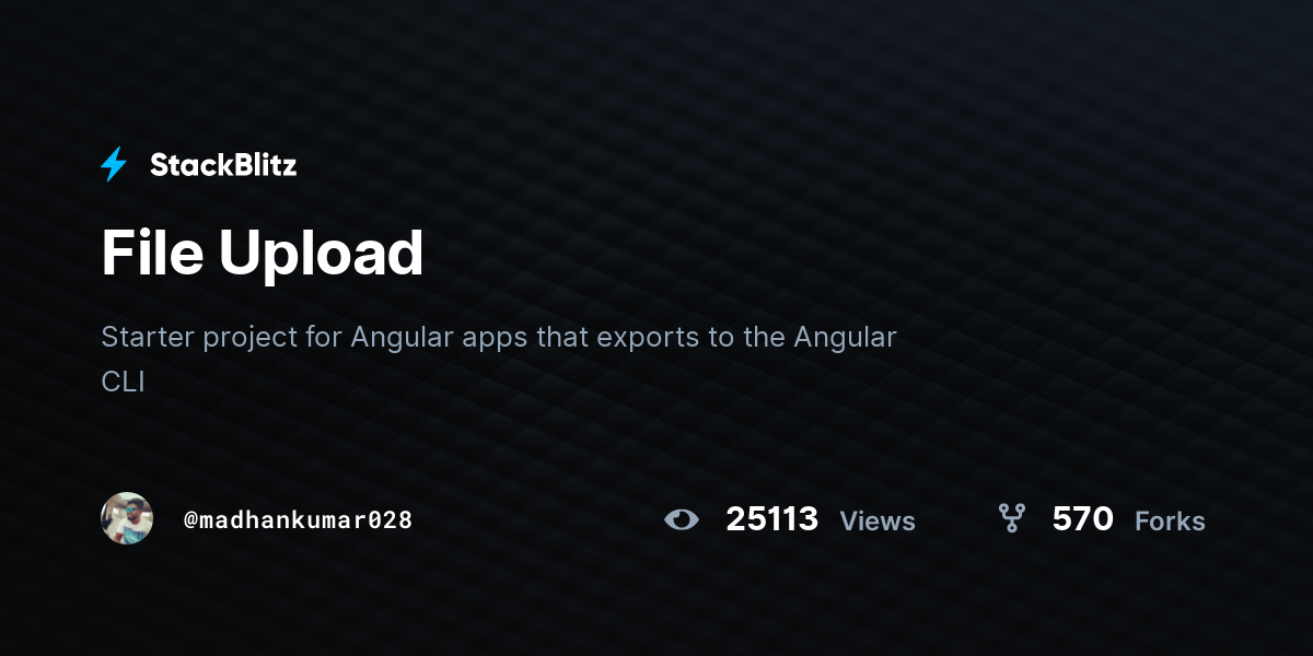 File Upload - StackBlitz