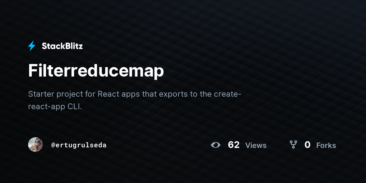 Filterreducemap - StackBlitz
