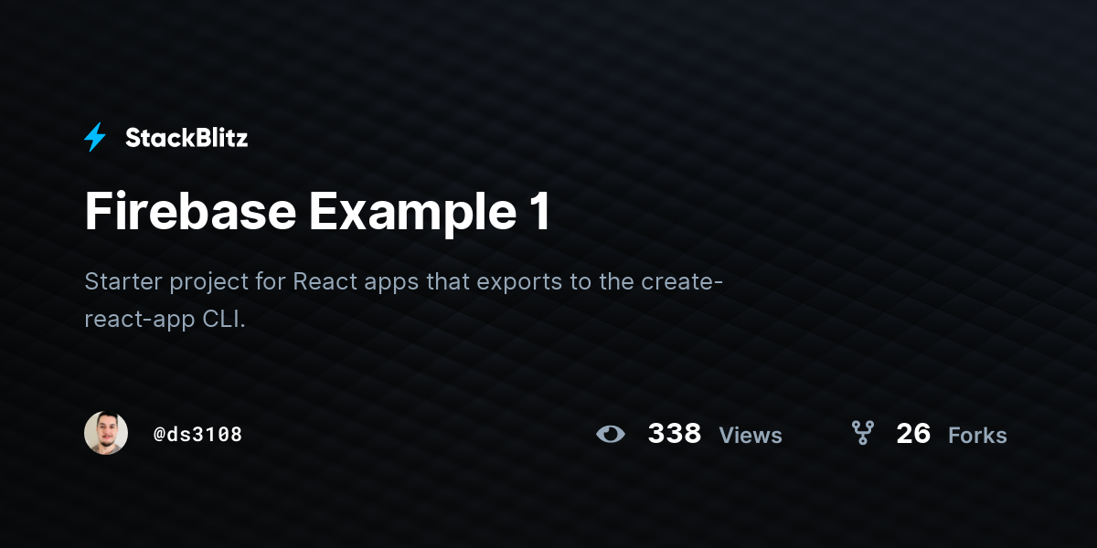 Firebase Example 1 - StackBlitz Firebase Example 1 - StackBlitz