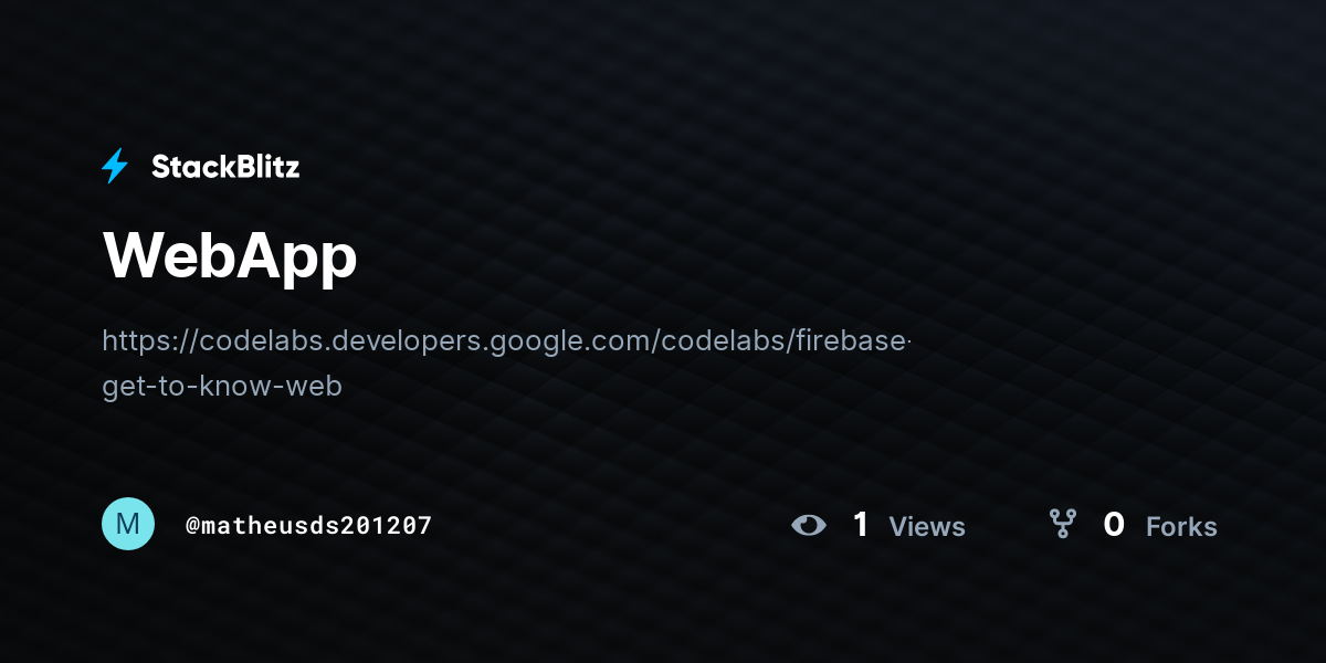 WebApp - StackBlitz