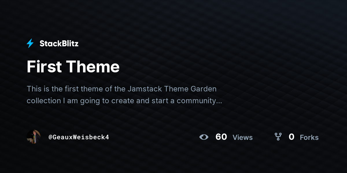 First Theme Stackblitz