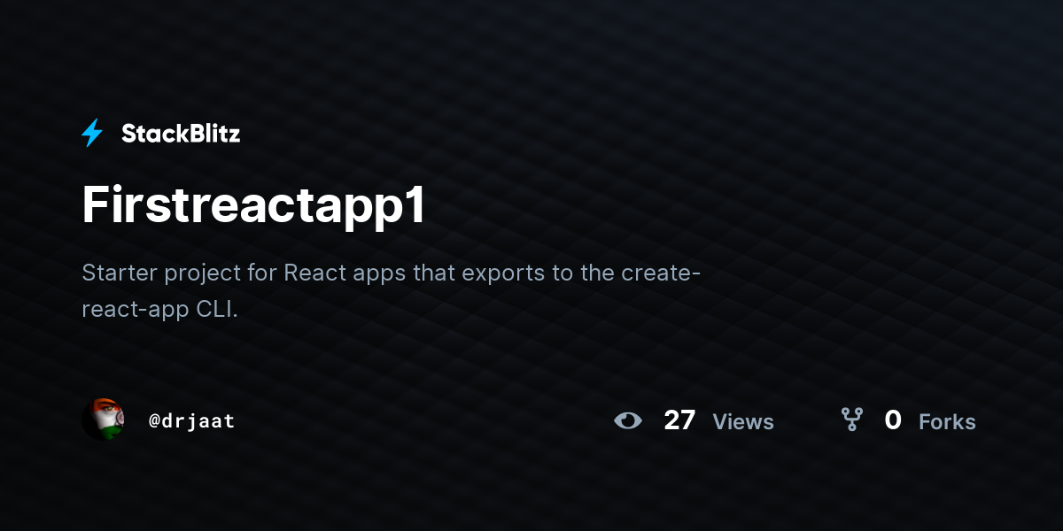 Firstreactapp1 - StackBlitz