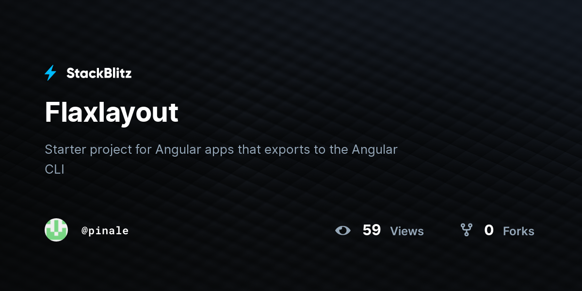 Flaxlayout - StackBlitz
