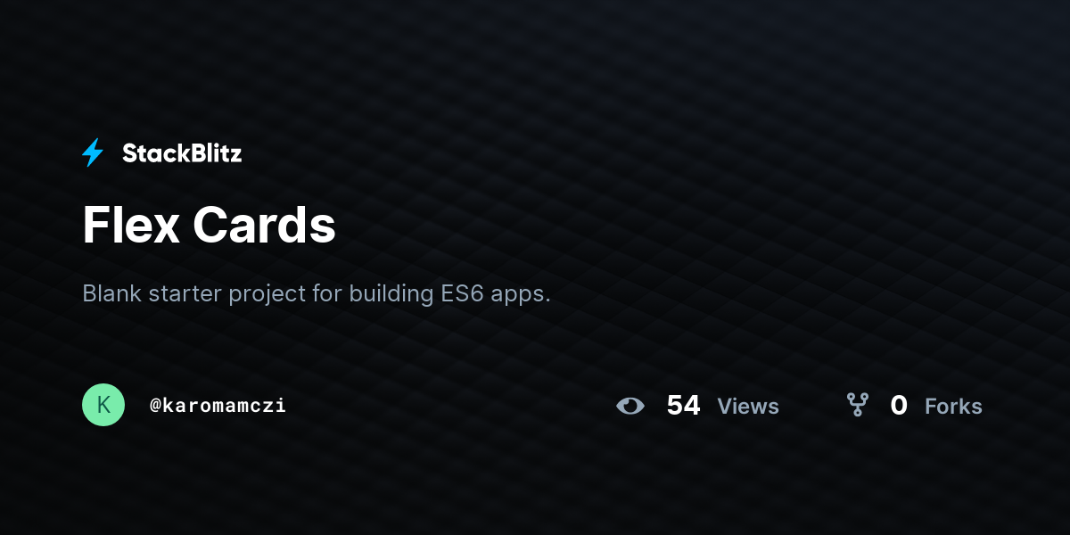 Flex Cards - StackBlitz