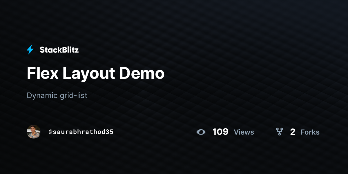Flex Layout Demo - StackBlitz