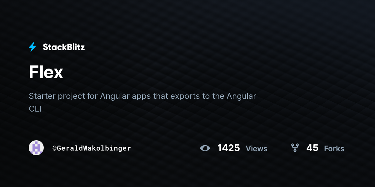 Flex - StackBlitz