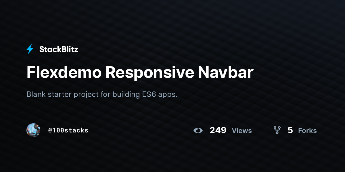 Flexdemo Responsive Navbar - StackBlitz Flexdemo Responsive Navbar - StackBlitz