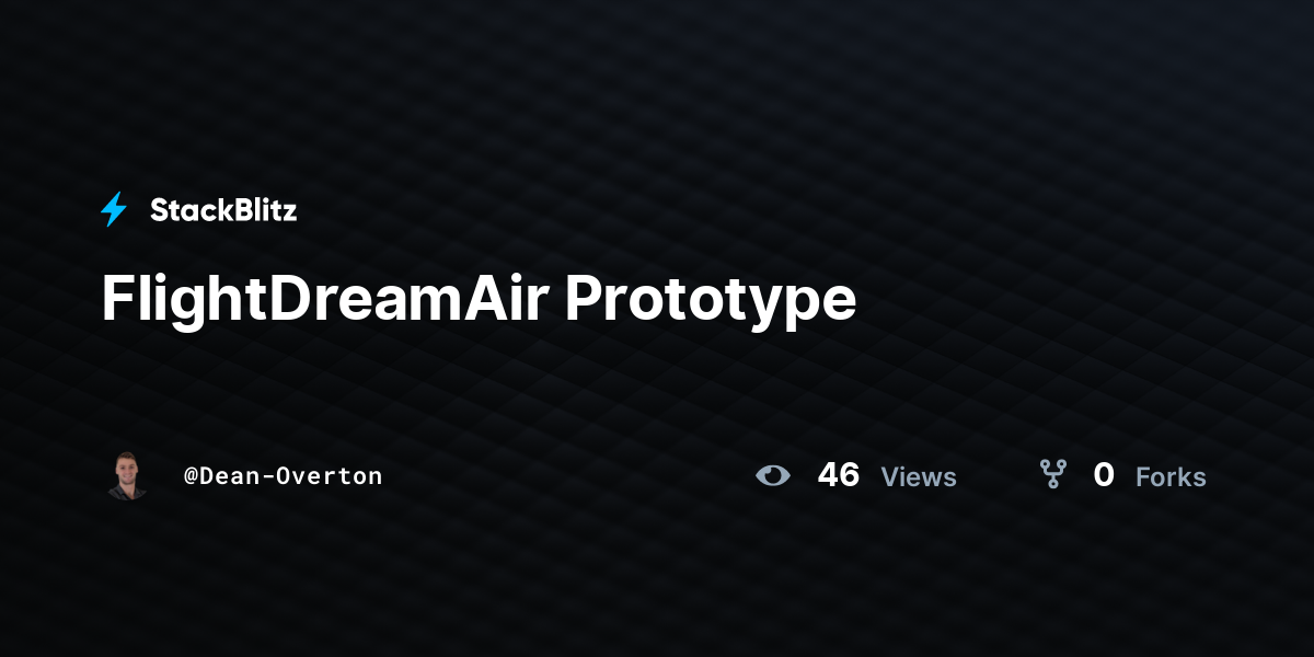 FlightDreamAir Prototype - StackBlitz