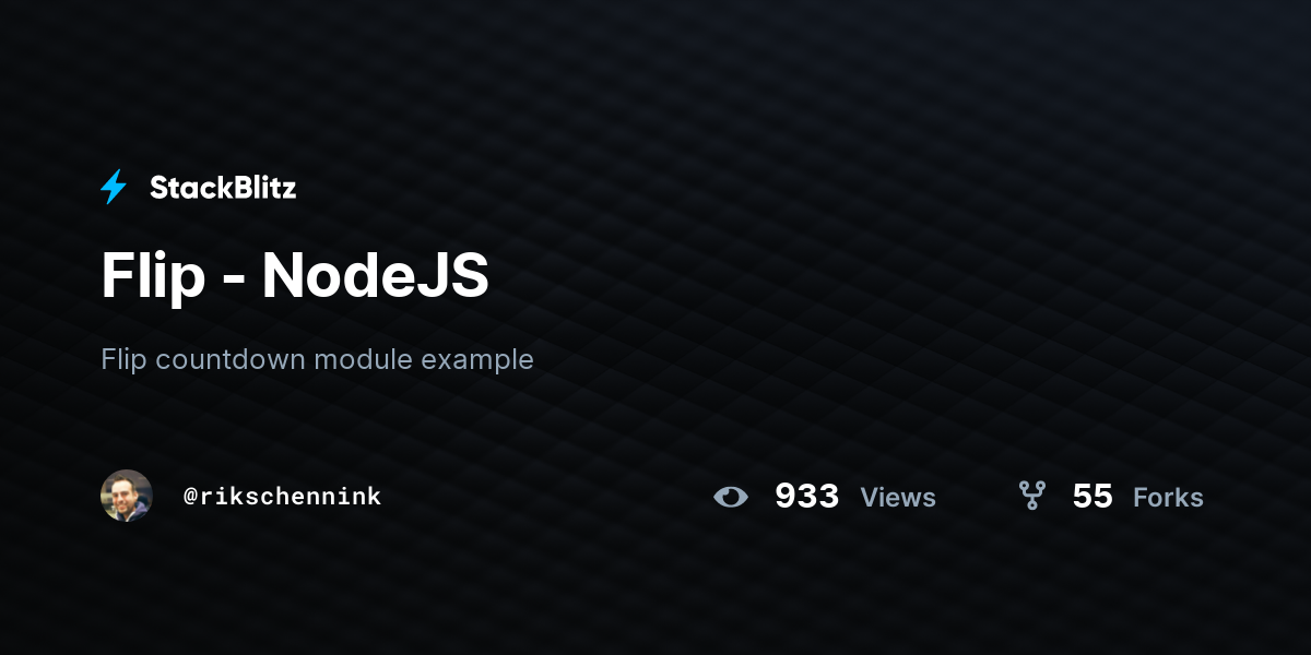 Flip - NodeJS - StackBlitz