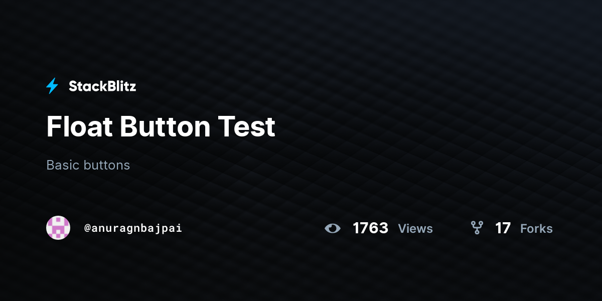Float Button Test - StackBlitz