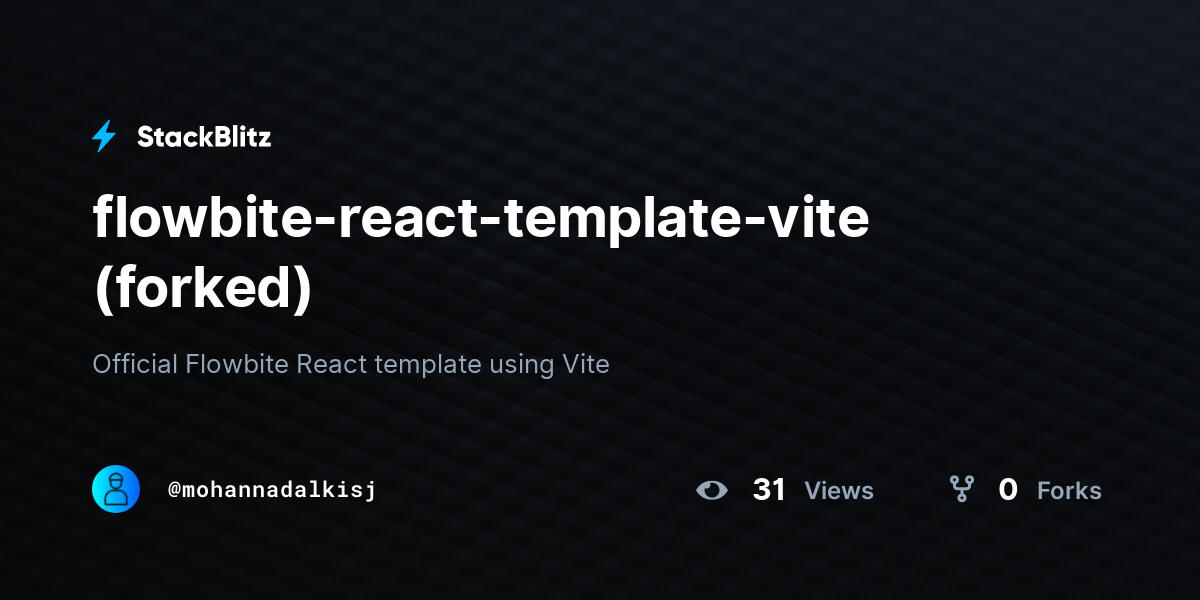 flowbite-react-template-vite (forked) - StackBlitz