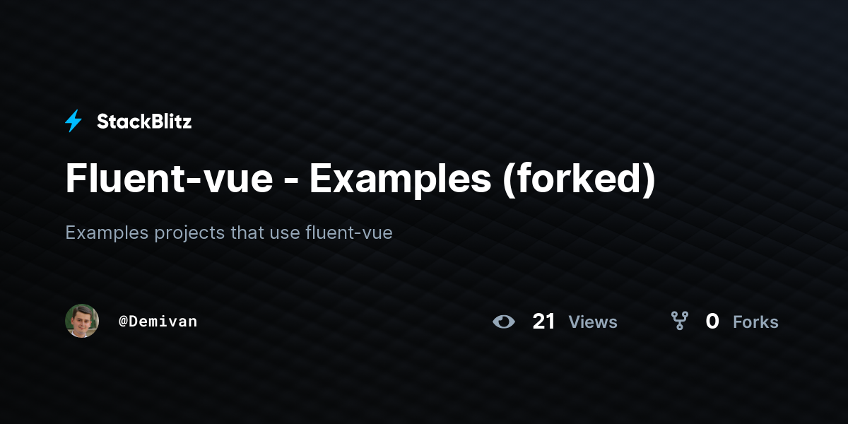 Fluent-vue - Examples (forked) - StackBlitz