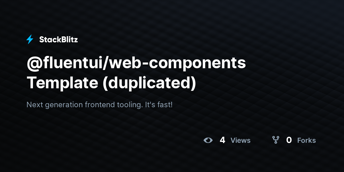 @fluentui/web-components Template (duplicated) - StackBlitz