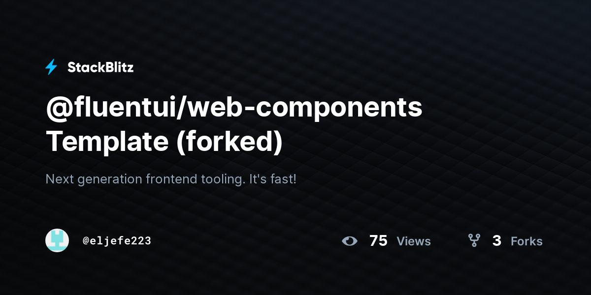 @fluentui/web-components Template (forked) - StackBlitz