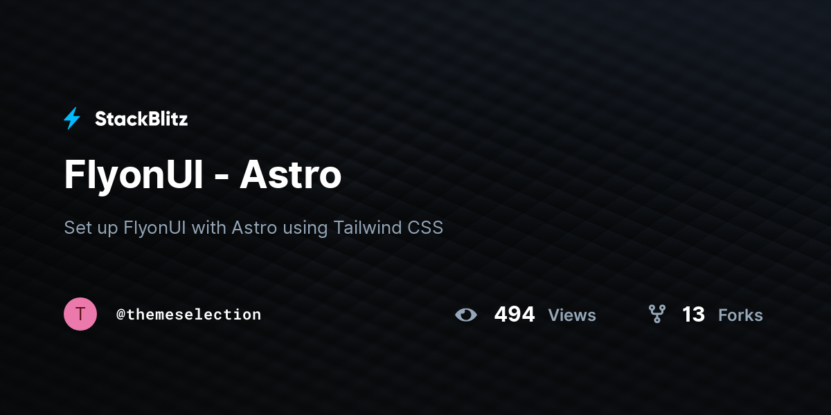 FlyonUI - Astro - StackBlitz