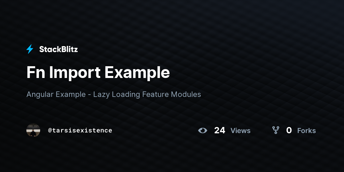 Fn Import Example - StackBlitz