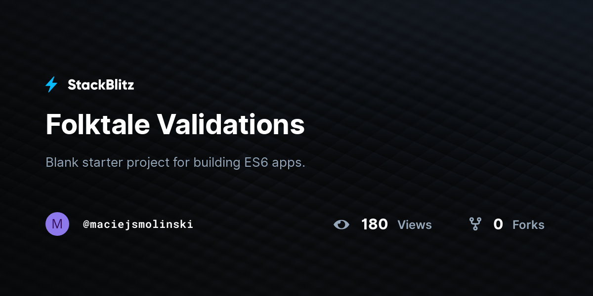 Folktale Validations - StackBlitz Folktale Validations - StackBlitz