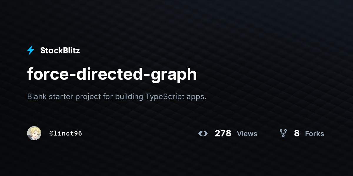 Force Directed Graph Stackblitz