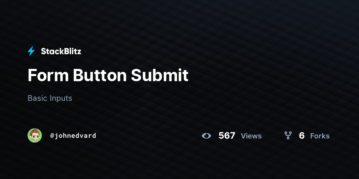 Form Button Submit - StackBlitz