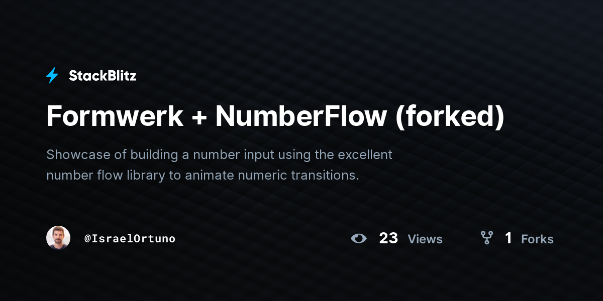 Formwerk + NumberFlow (forked) - StackBlitz