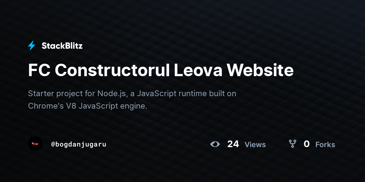 FC Constructorul Leova Website - StackBlitz