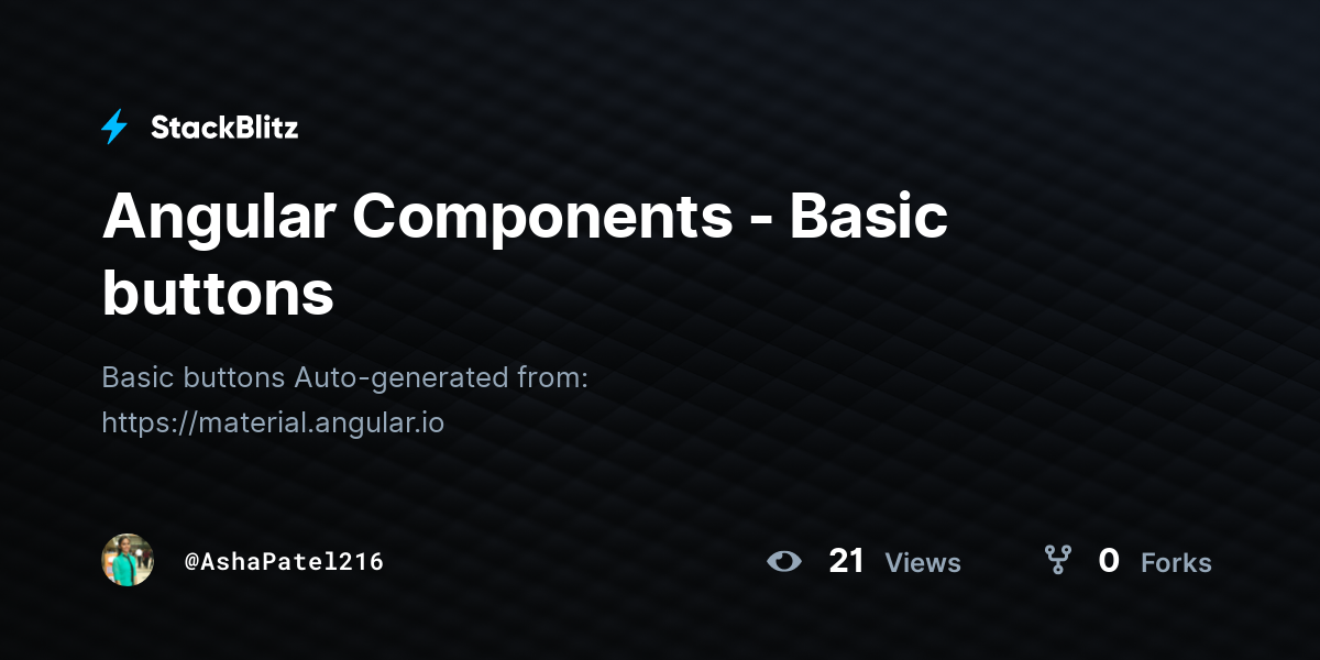 Angular Components - Basic buttons - StackBlitz
