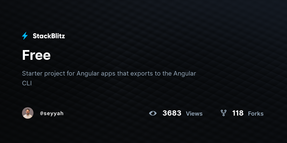 Free - StackBlitz