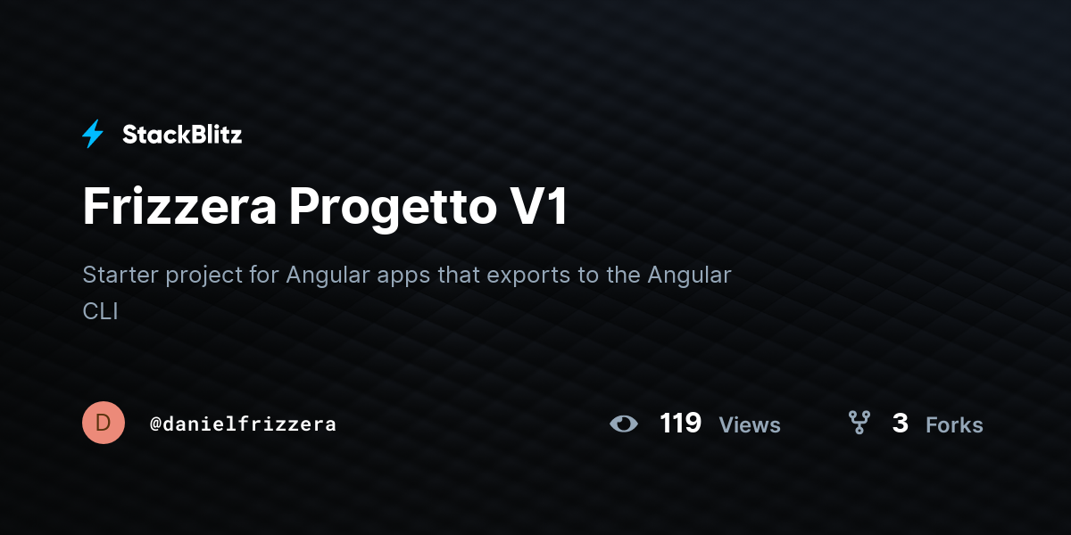 Frizzera Progetto V1 - StackBlitz