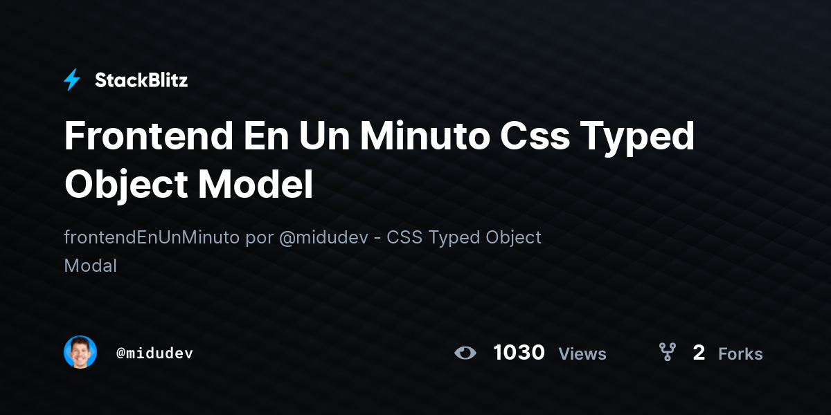 Frontend En Un Minuto Css Typed Object Model - StackBlitz