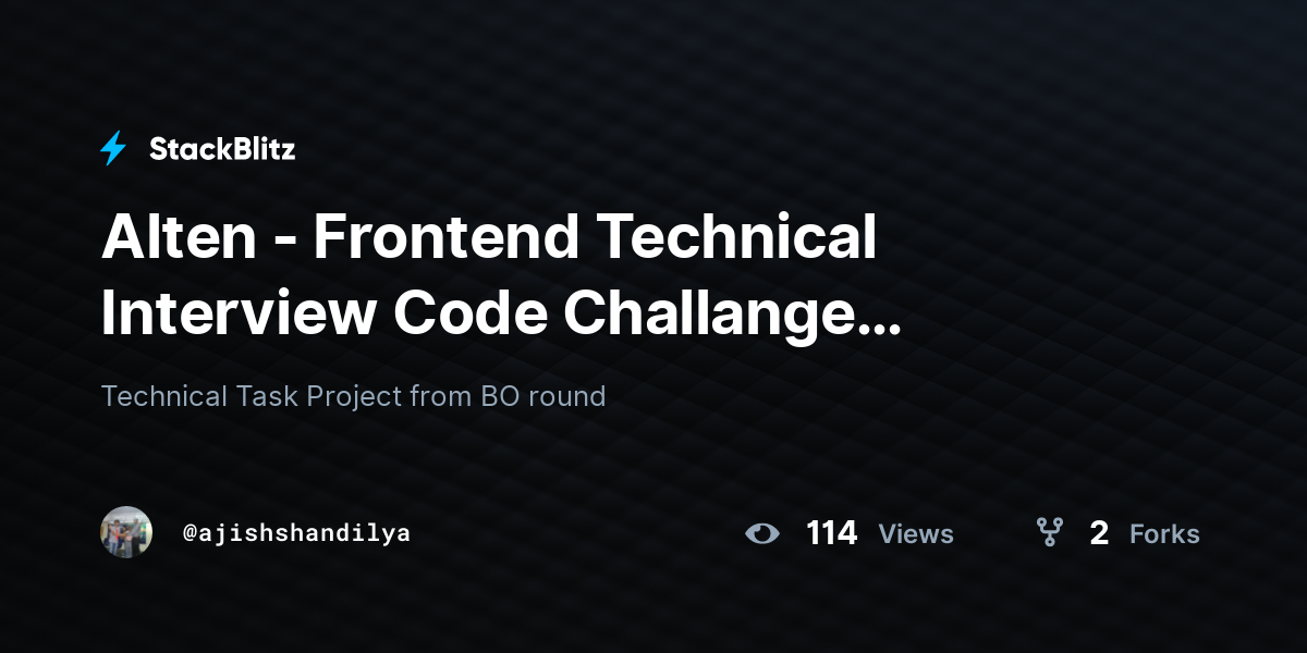 Alten - Frontend Technical Interview Code Challange (forked) - StackBlitz Alten - Frontend Technical Interview Code Challange (forked) - StackBlitz