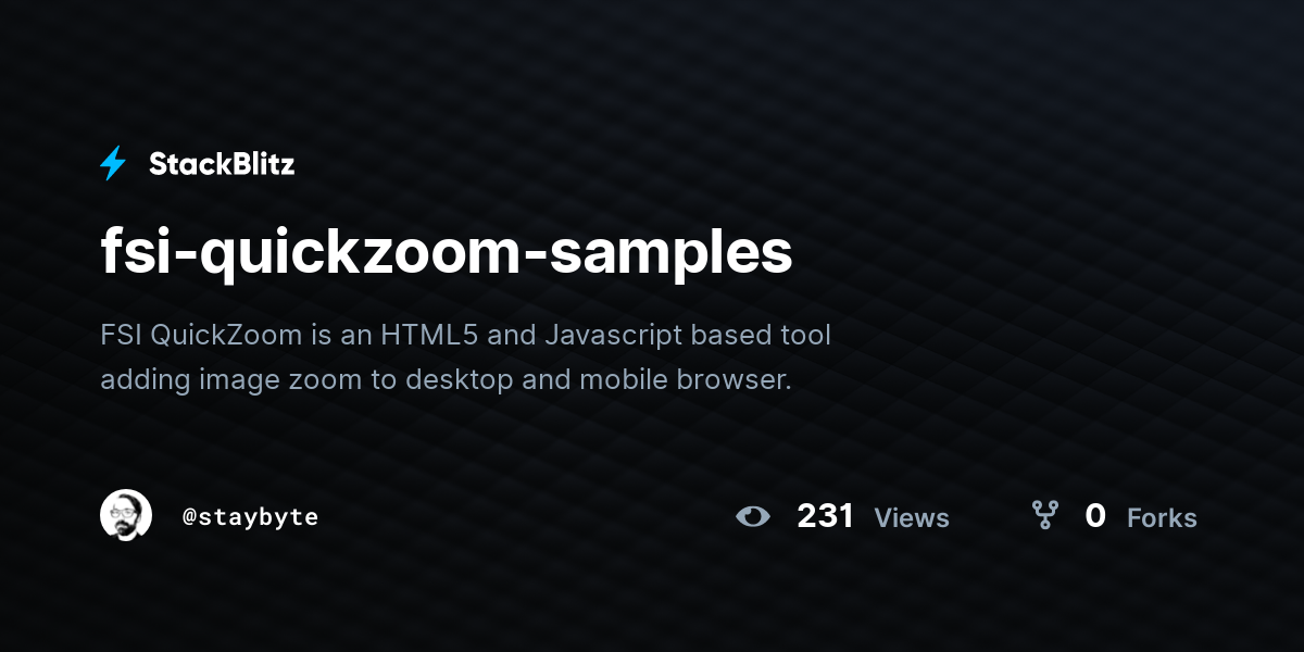 fsi-quickzoom-samples - StackBlitz