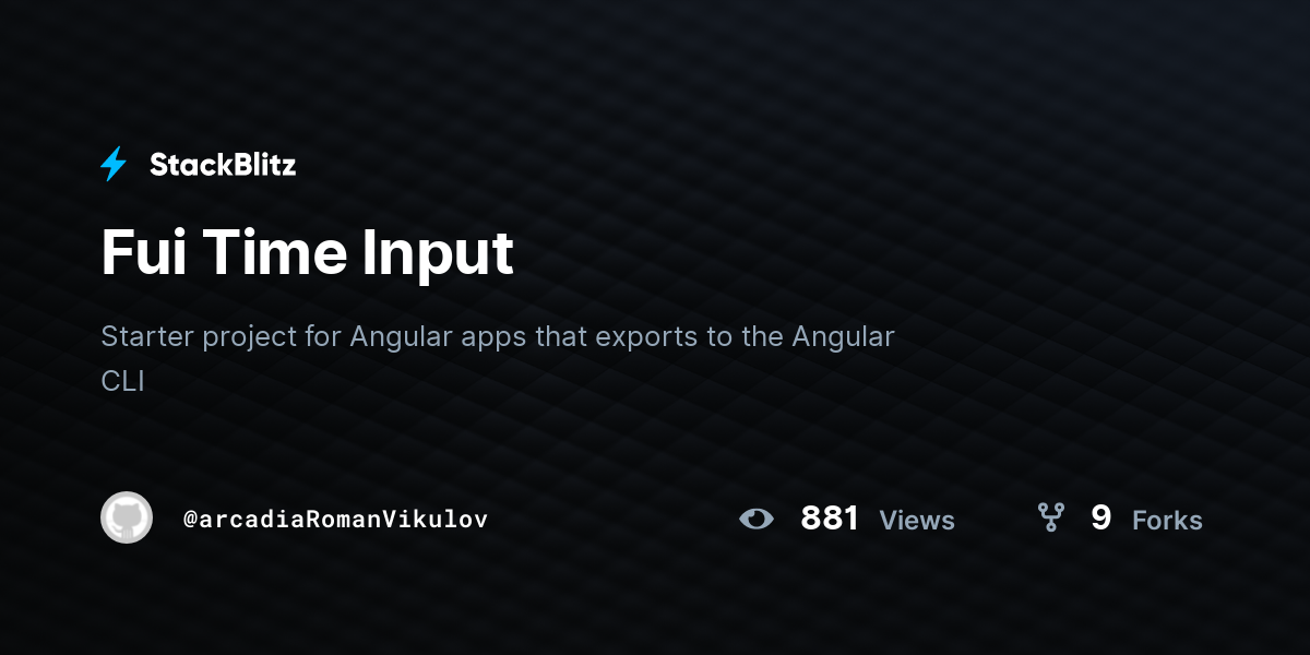 Fui Time Input - StackBlitz