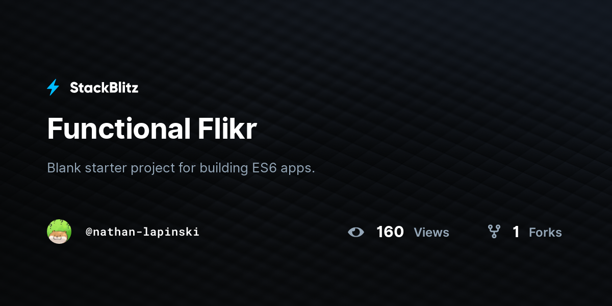 Functional Flikr - StackBlitz