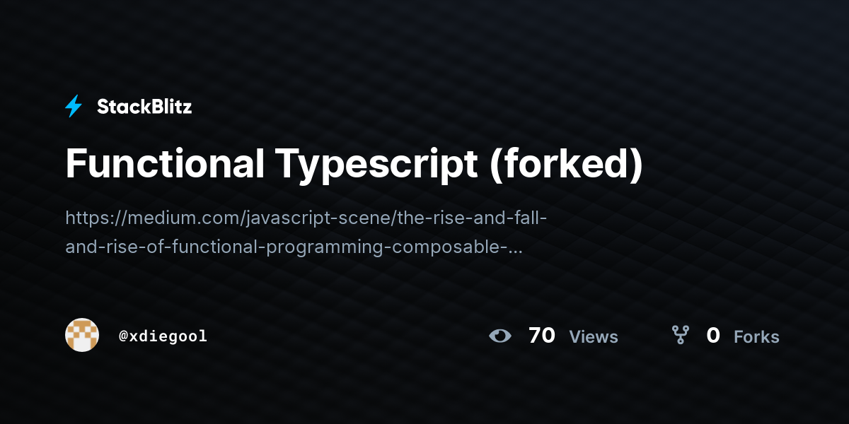 Functional Typescript Forked Stackblitz