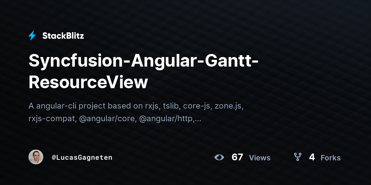Syncfusion Angular Gantt Resourceview Stackblitz 