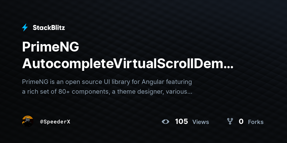 PrimeNG AutocompleteVirtualScrollDemo Blur bug - StackBlitz