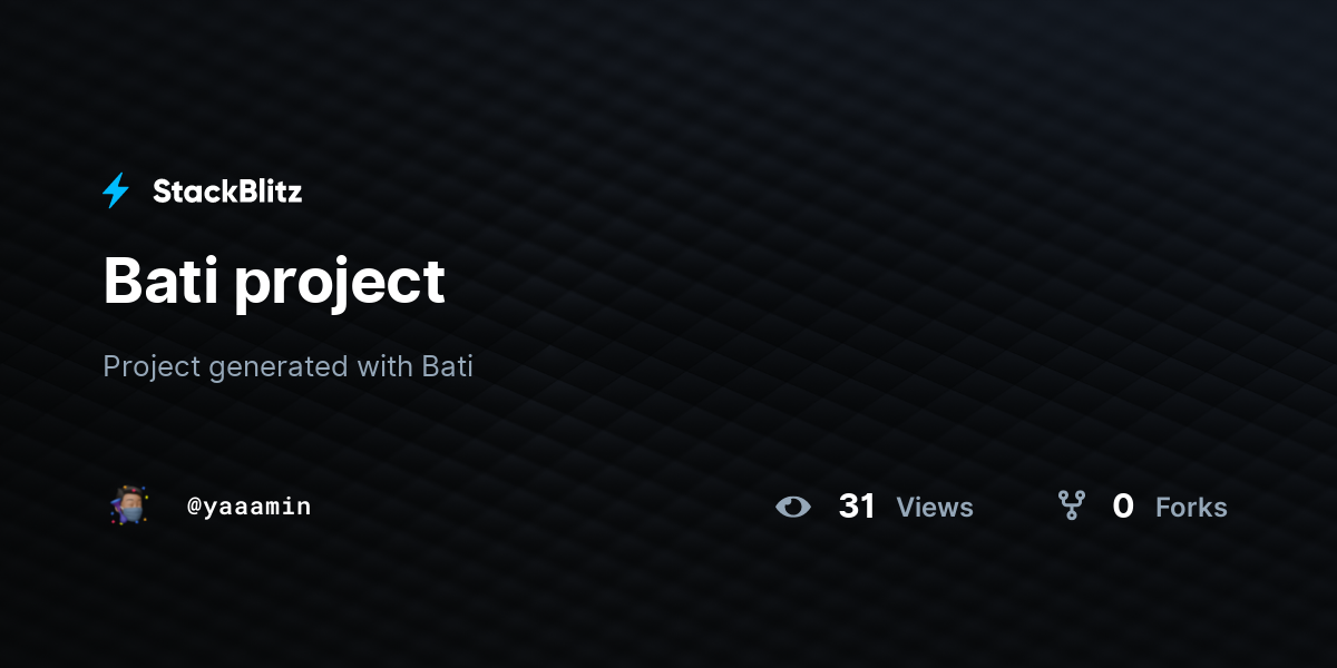 Bati project - StackBlitz