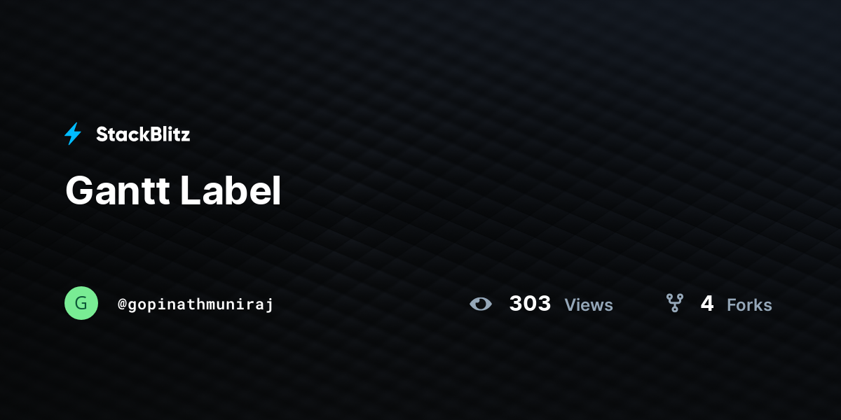 Gantt Label - StackBlitz