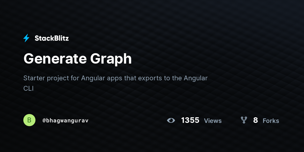 Generate Graph - StackBlitz