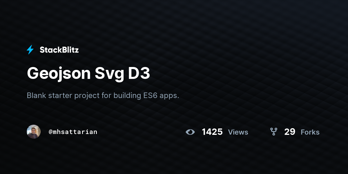 Geojson Svg D3 - StackBlitz