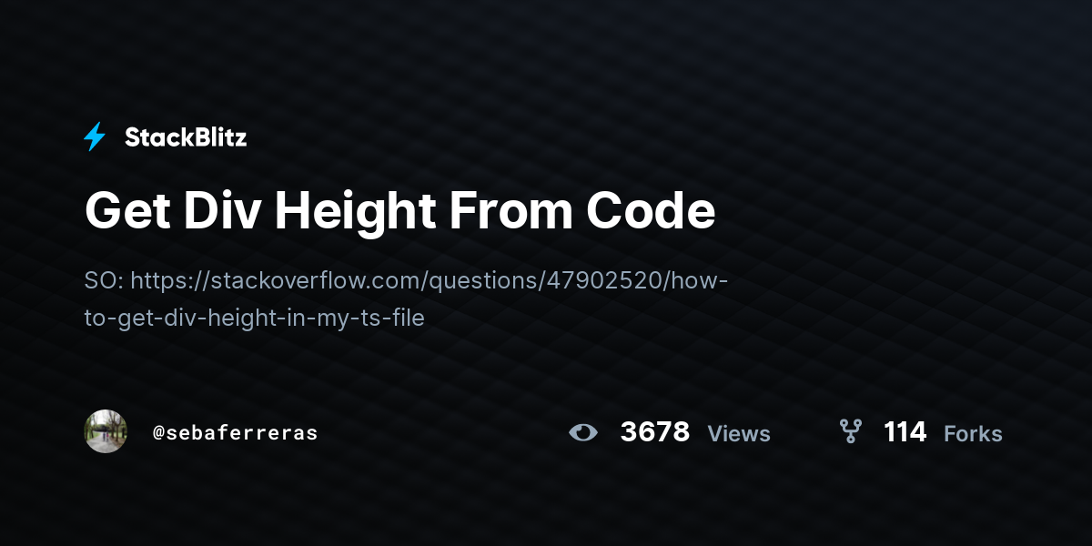 Get Div Height From Code - StackBlitz