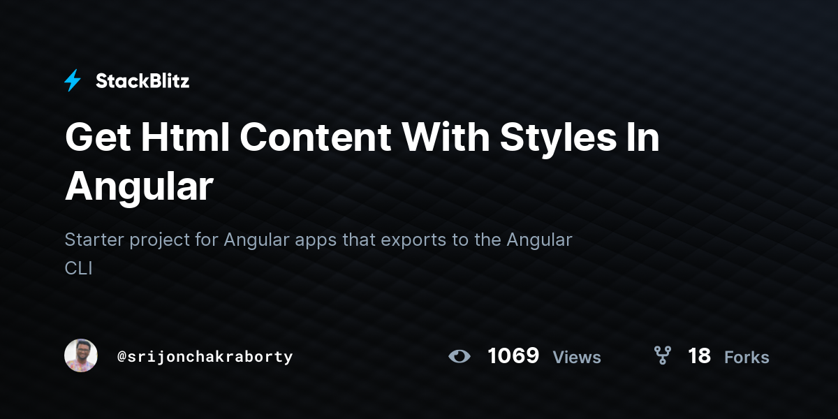 Get Html Content With Styles In Angular - StackBlitz
