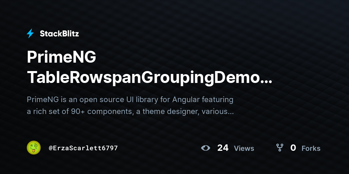 PrimeNG TableRowspanGroupingDemo (forked) - StackBlitz
