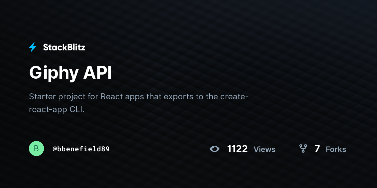 Giphy API - StackBlitz