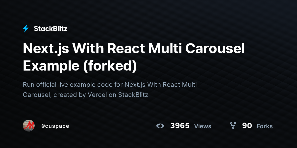 Next.js With React Multi Carousel Example (forked) - StackBlitz