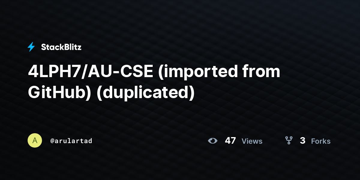 4LPH7/AU-CSE (imported from GitHub) (duplicated) - StackBlitz