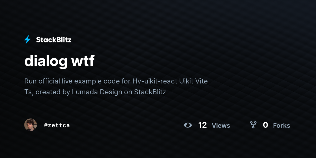 dialog wtf - StackBlitz